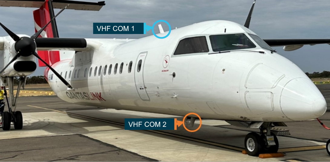Dash 8 reduced ground-based communications quality on VHF COM 2 | ATSB